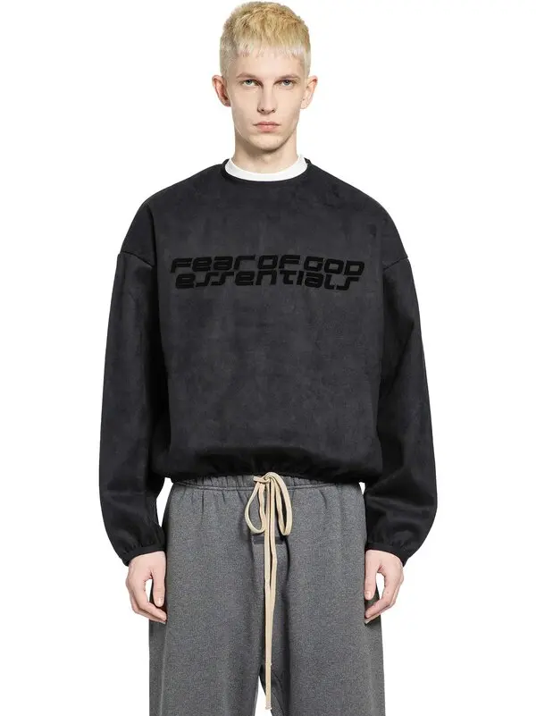 Fear Of God Suede Fleece Crewneck Sweatshirt - Black