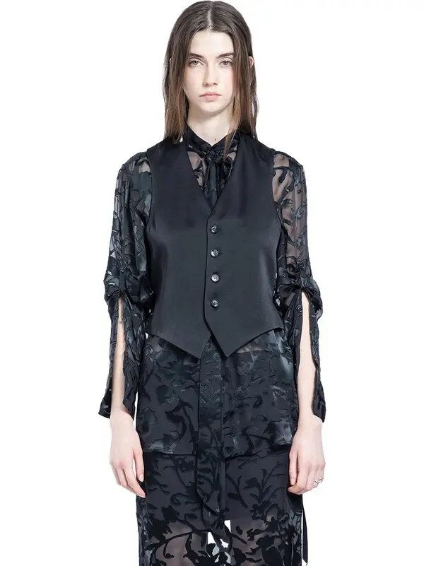 ANN DEMEULEMEESTER Tiuku Classic Waistcoat - Black