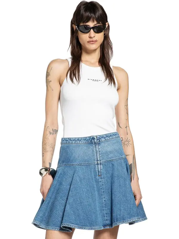 Givenchy Paris Embroidered Tank Top - White