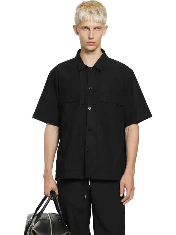 Sacai Cotton Typewriter Shirt - Black