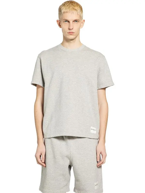 Givenchy Light Mélange Short Sleeve Sweatshirt - Grey