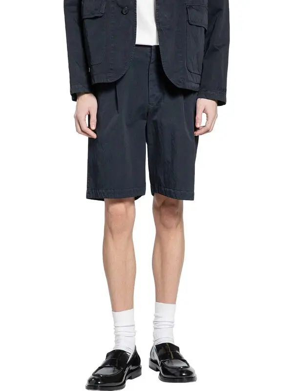 MASSIMO OSTI STUDIO Cotton Nylon Gabardine Shorts - Blue