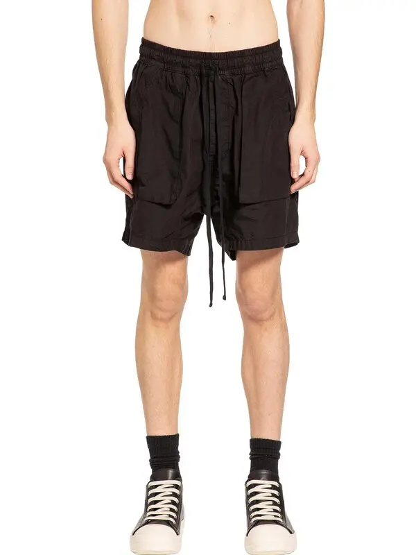 THOM KROM Cotton Canvas Drawstring Shorts - Black