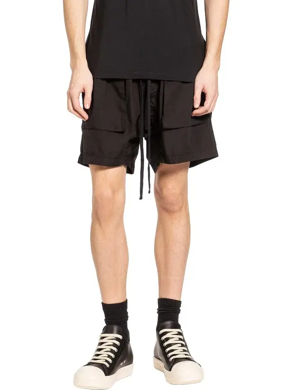 THOM KROM Cotton Canvas Drawstring Shorts - Black