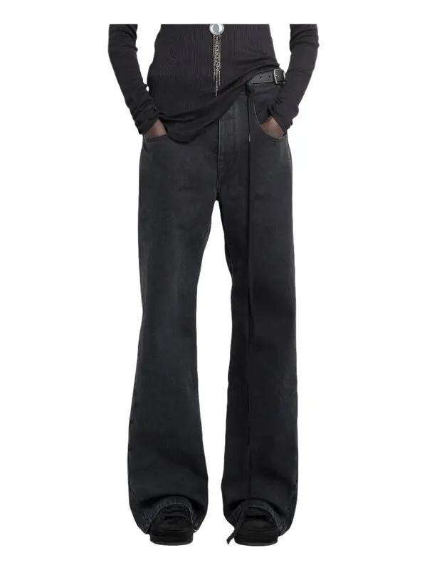ANN DEMEULEMEESTER Claire" Relaxed Fit Five-pocket Denim Trousers - Grey