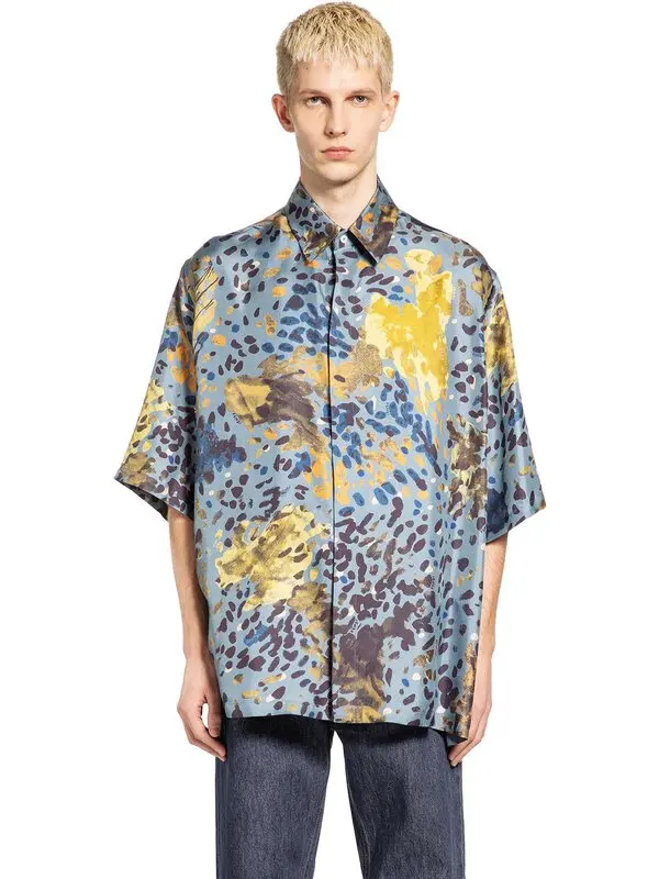 Fendi Printed Silk Shirt - Blue