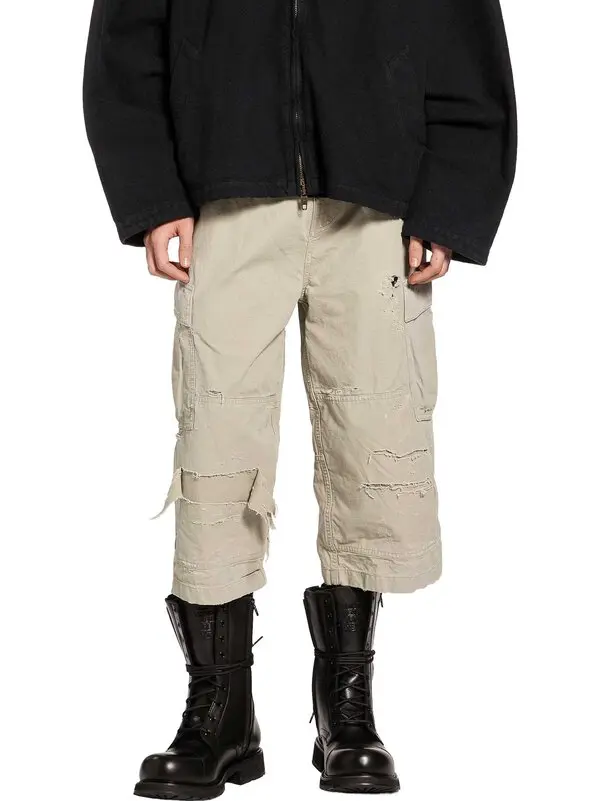 Balenciaga Cropped Cargo Pants - Beige