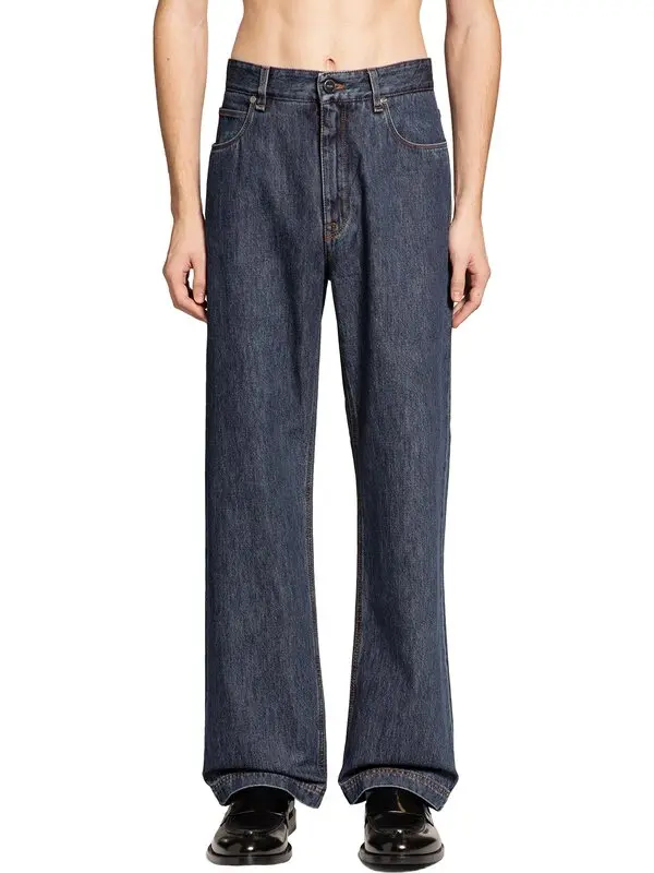 Fendi 5-pocket Straight Leg Jeans - Blue