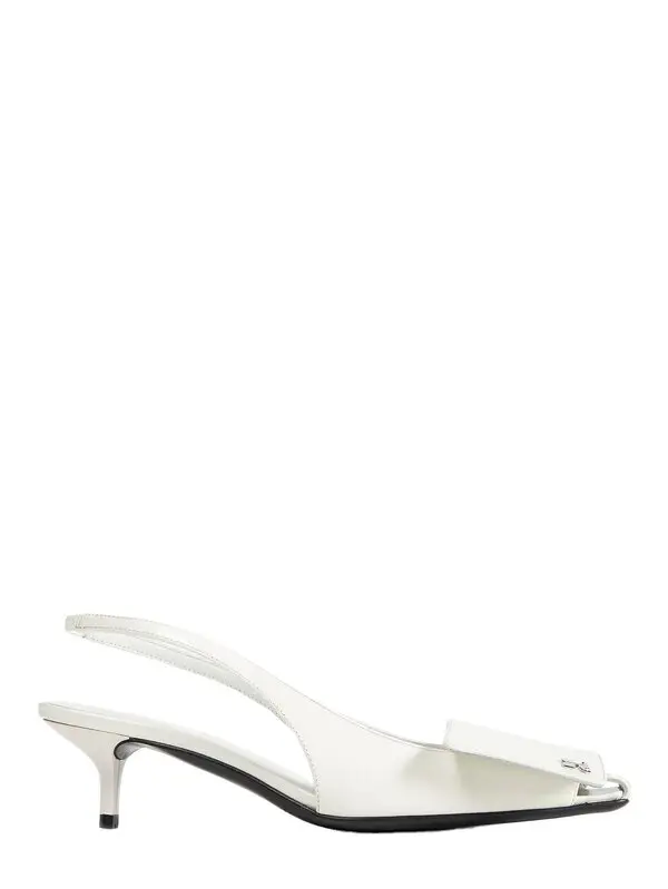 COURREGES Fold Iced Slingbacks - White