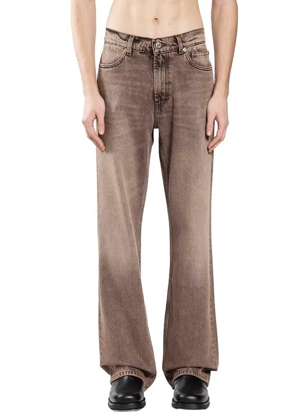 Our Legacy Carlson Cut Jeans In Clay Breeze Wash - Brown