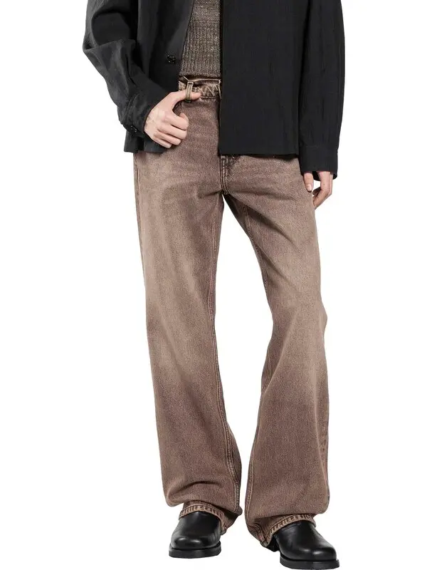Our Legacy Carlson Cut Jeans In Clay Breeze Wash - Brown