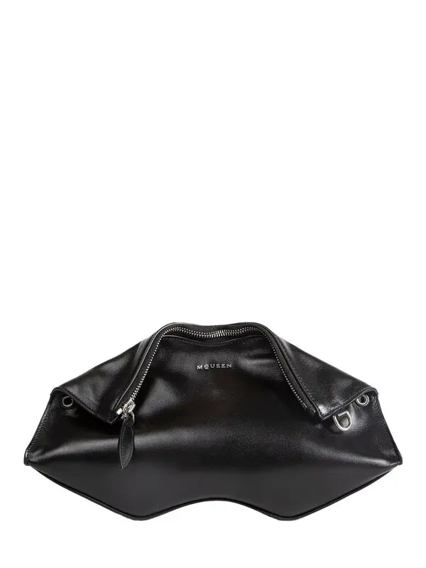 Alexander McQueen Manta Clutch In Nappa Leather - Black
