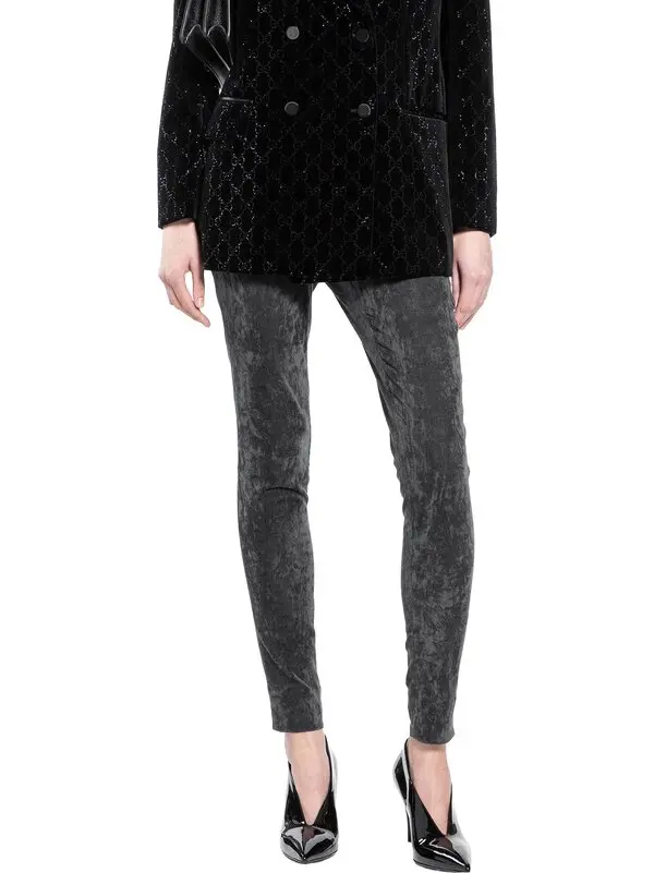 Gucci Stretch Velvet Leggings - Grey