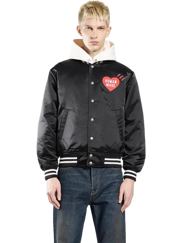 HUMAN MADE Nylon Stadium Jacket - Black