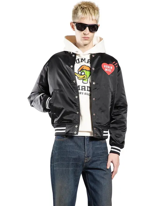 HUMAN MADE Nylon Stadium Jacket - Black