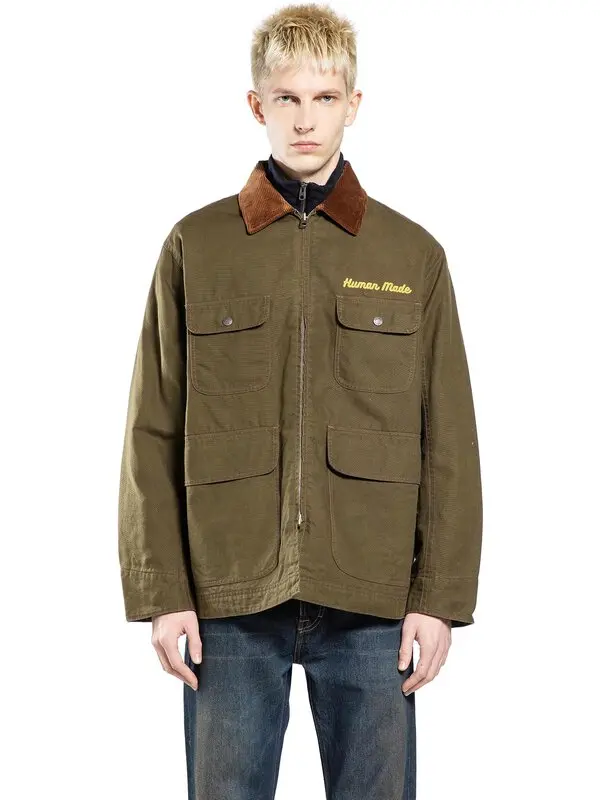 HUMAN MADE Corduroy Collar Utility Jacket - Green