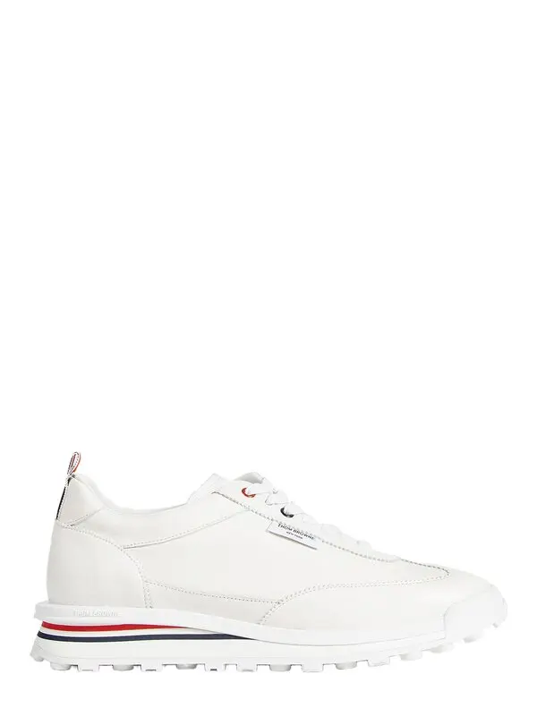 Thom Browne Soft Lamb Leather Runner Sneakers - White