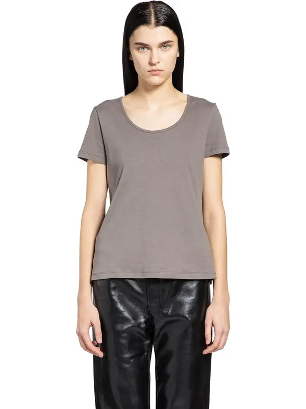 Max Mara Wool Broadcloth T-shirt - Grey