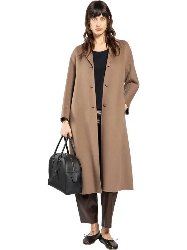 Max Mara Flared Wool Coat - Beige
