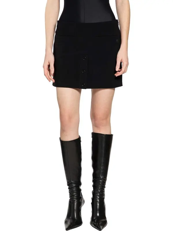 COURREGES Buttoned Mini Skirt - Black