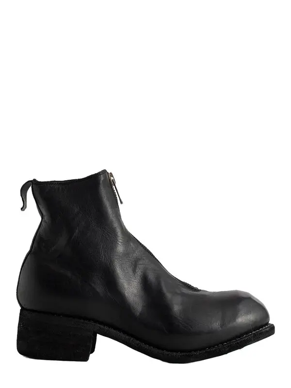Guidi Pl1 Horse Full Grain Leather Zip Up Boots - Black