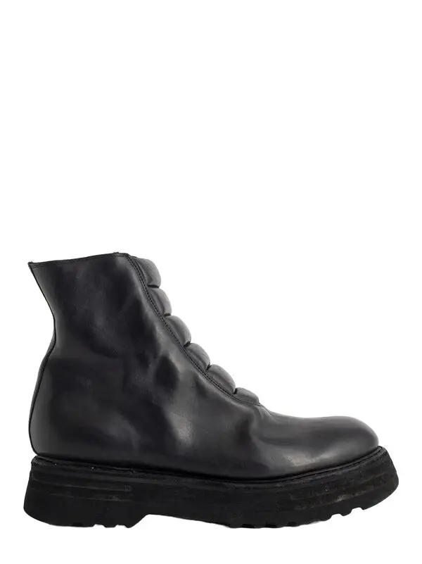 Guidi 524v Quilted Zip Up Platform Boots - Black