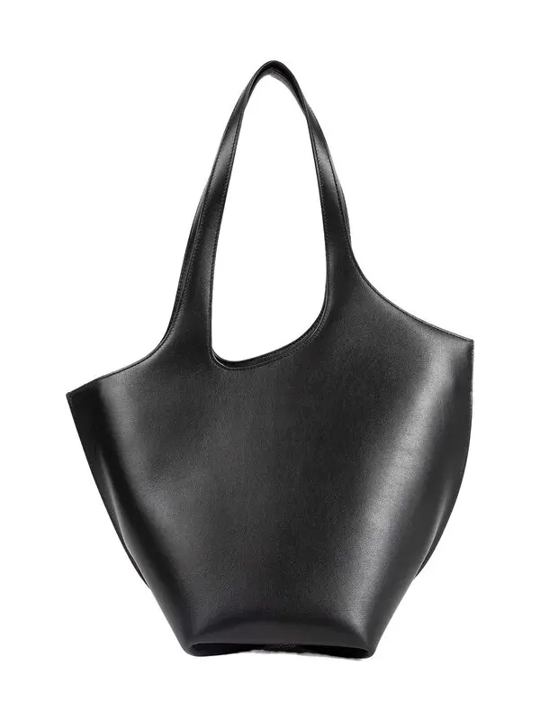 Attico La Scoop Medium Shoulder Bag - Black