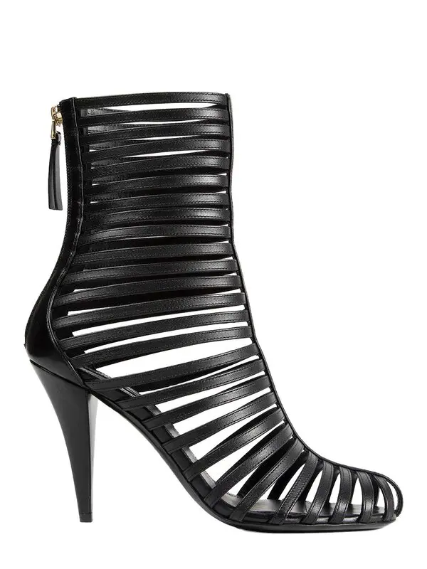 Givenchy Cage Leather Ankle Boots - Black