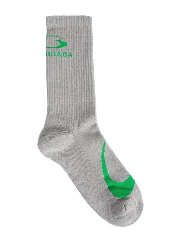 Balenciaga Loop Sport Icon Socks - Grey