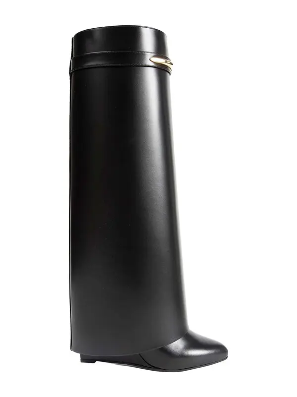 Givenchy Shark Leather Boots - Black