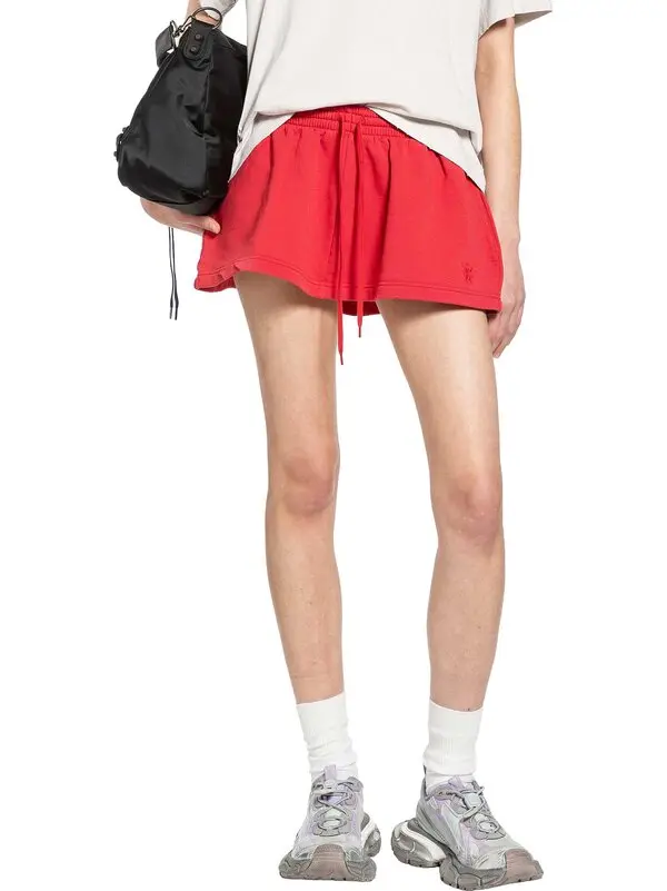 Balenciaga Lion Football Shorts Mini Skirt - Red