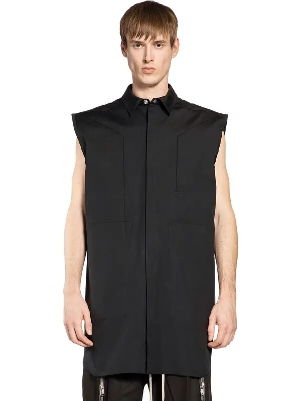 Rick Owens Temple Jumbo Sl Outshirt - Black