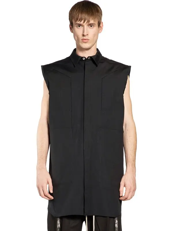 Rick Owens Temple Jumbo Sl Outshirt - Black