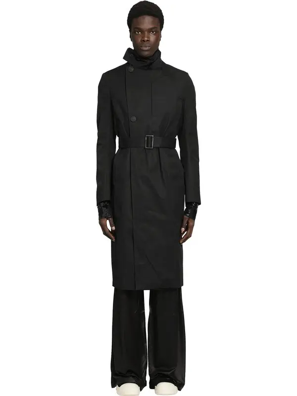 Rick Owens Temple Mastodon Trench Coat - Black