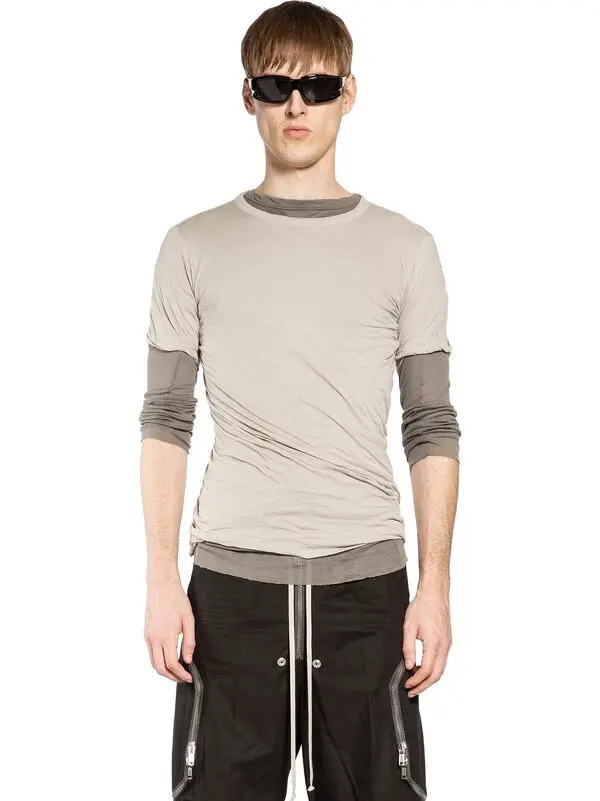 Rick Owens Temple Double Ss T-shirt - Grey