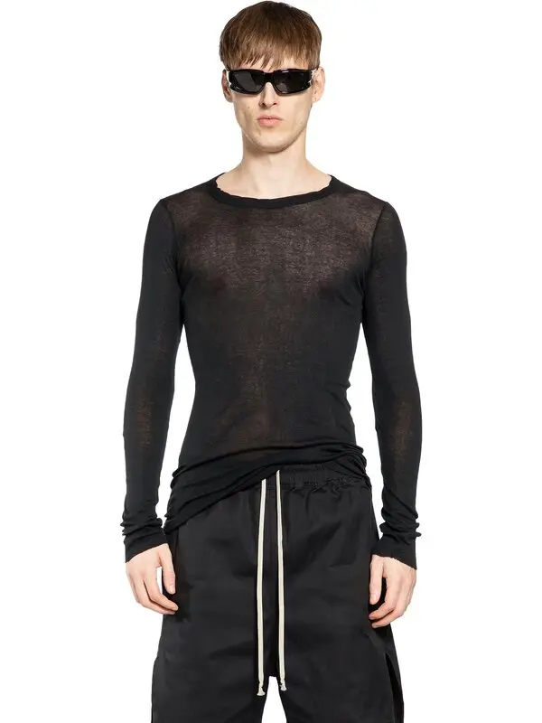 Rick Owens Mini Rib Jersey - Black