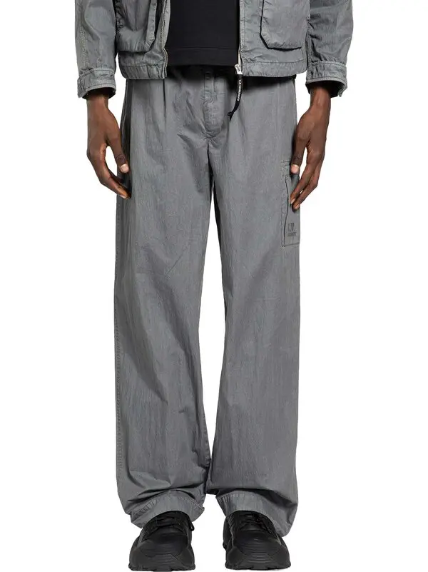 C.P. COMPANY 50 Fili Waxed Loose Cargo Pants - Grey