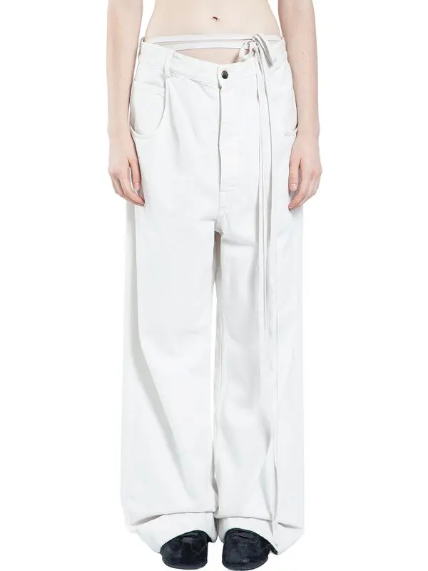 ANN DEMEULEMEESTER Kristel Wide-leg Jeans - White