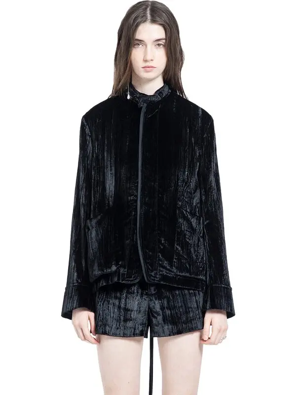 ANN DEMEULEMEESTER Zaya Fluid Shirt Jacket - Black