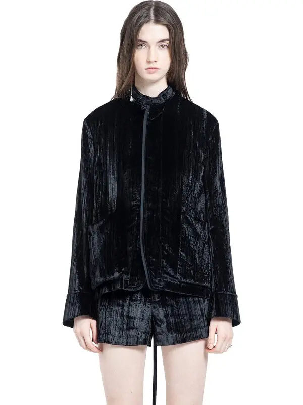 ANN DEMEULEMEESTER Zaya Fluid Shirt Jacket - Black