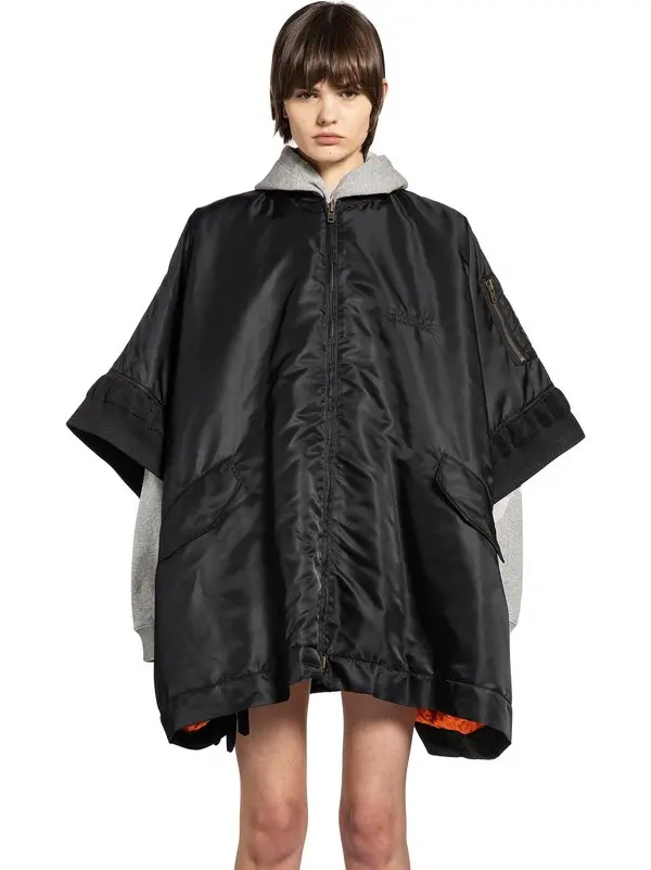 MAISON MARGIELA Oversized Padded Nylon Twill Sports Jacket - Black