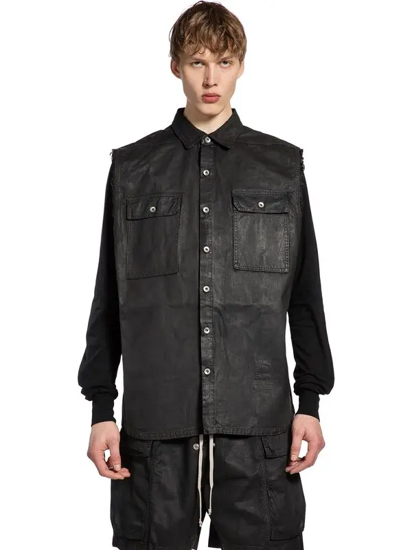 Rick Owens Temple Sl Tommy Outershirt - Black