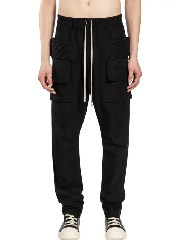 Rick Owens Temple Creatch Cargo Drawstring - Black