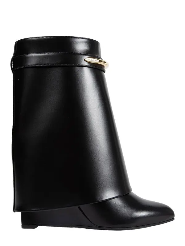 Givenchy Shark Pinch Leather Ankle Boots - Black