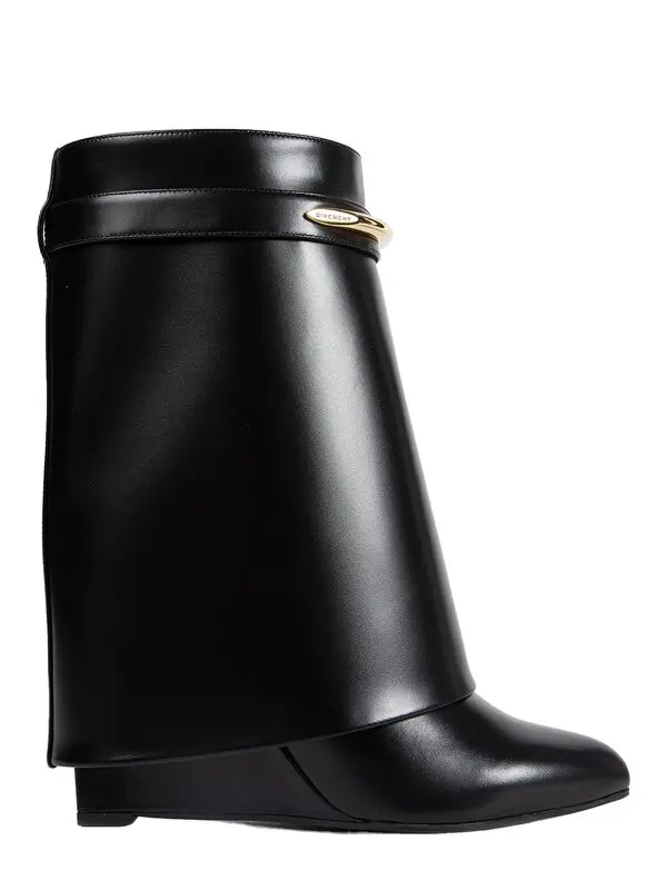 Givenchy Shark Pinch Leather Ankle Boots - Black