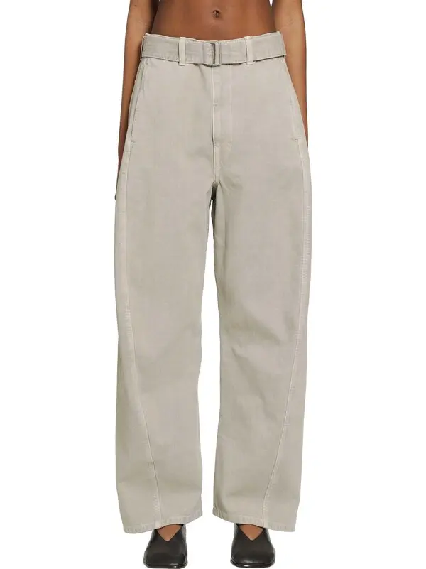 LEMAIRE Twisted Belted Twill Pants - Grey