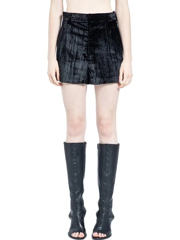 ANN DEMEULEMEESTER Stine High Waist Tailored Shorts - Black