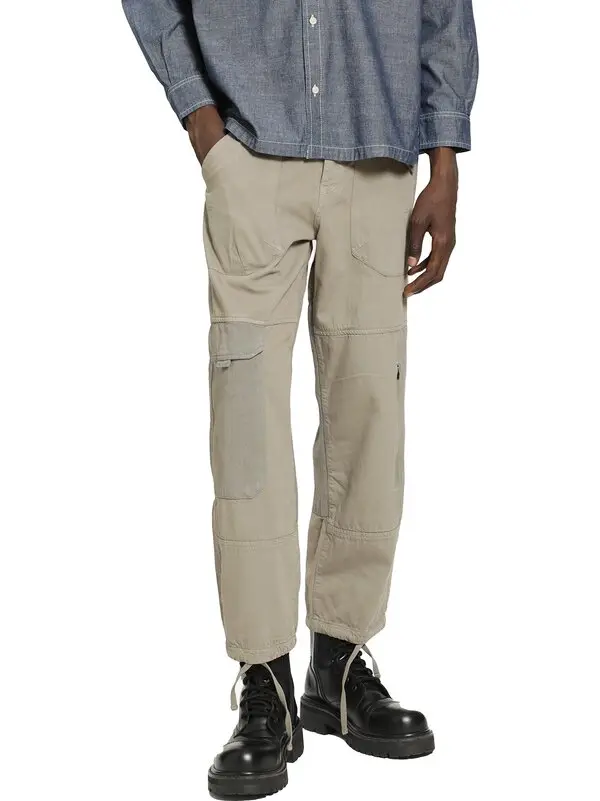 TRC Engineer Cropped Cargo Pants - Beige