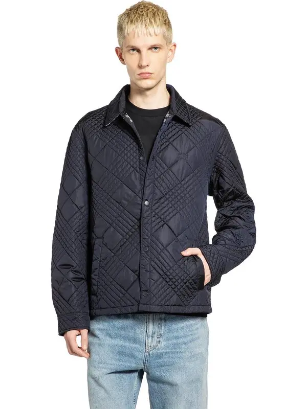 Burberry Micro Check Stitch Ramsey Jacket - Blue