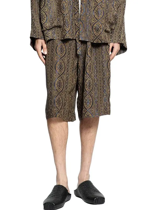 UMA WANG Printed Bermuda Shorts - Multicolor